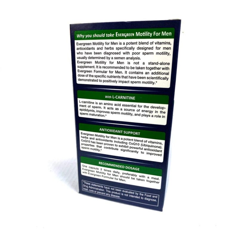 Evergreen Motility for Men (Sperm Motility Solution) - Evergreen Naturale